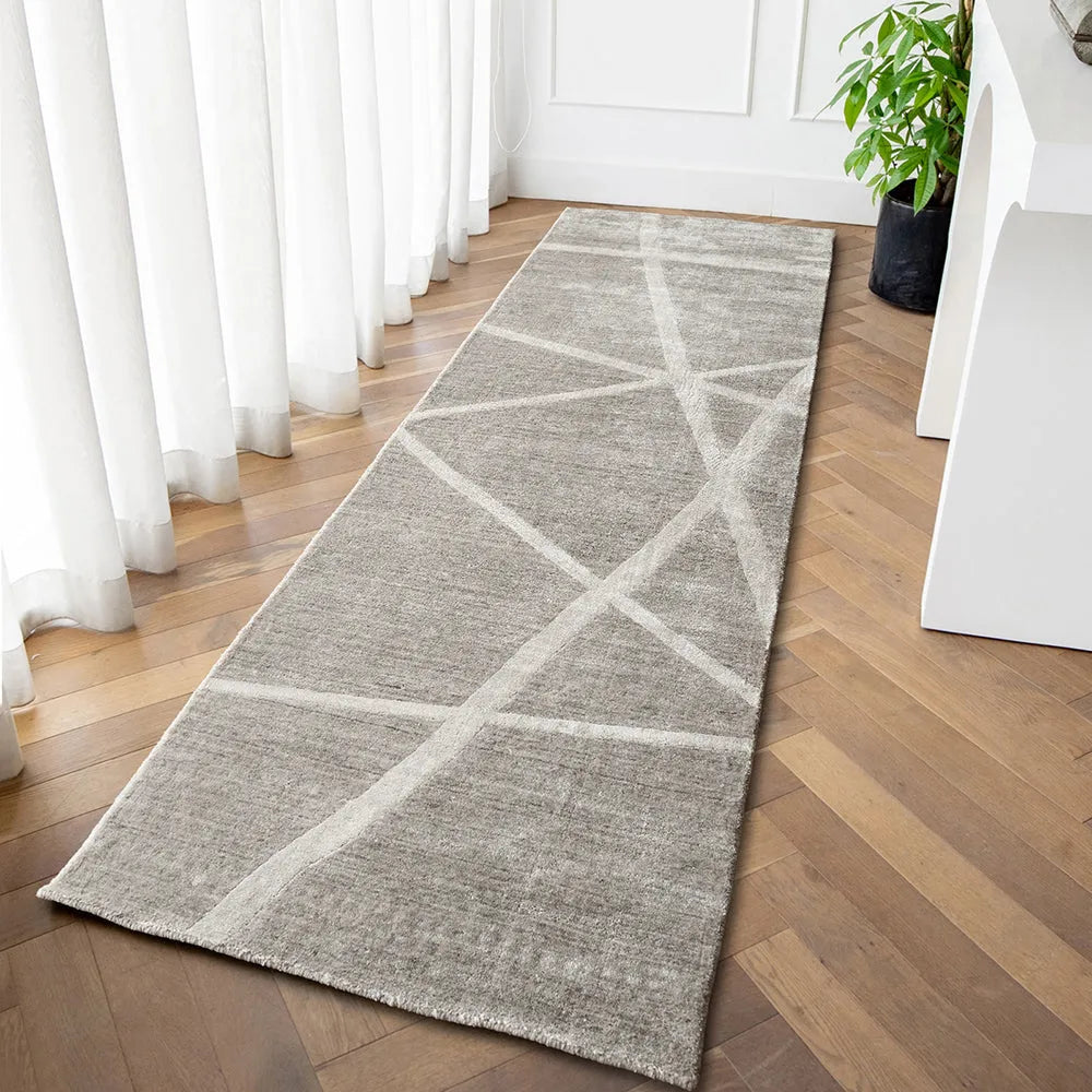 Dash Alba - Buy Grey Crossed Lines Carpet Online | Knot Home