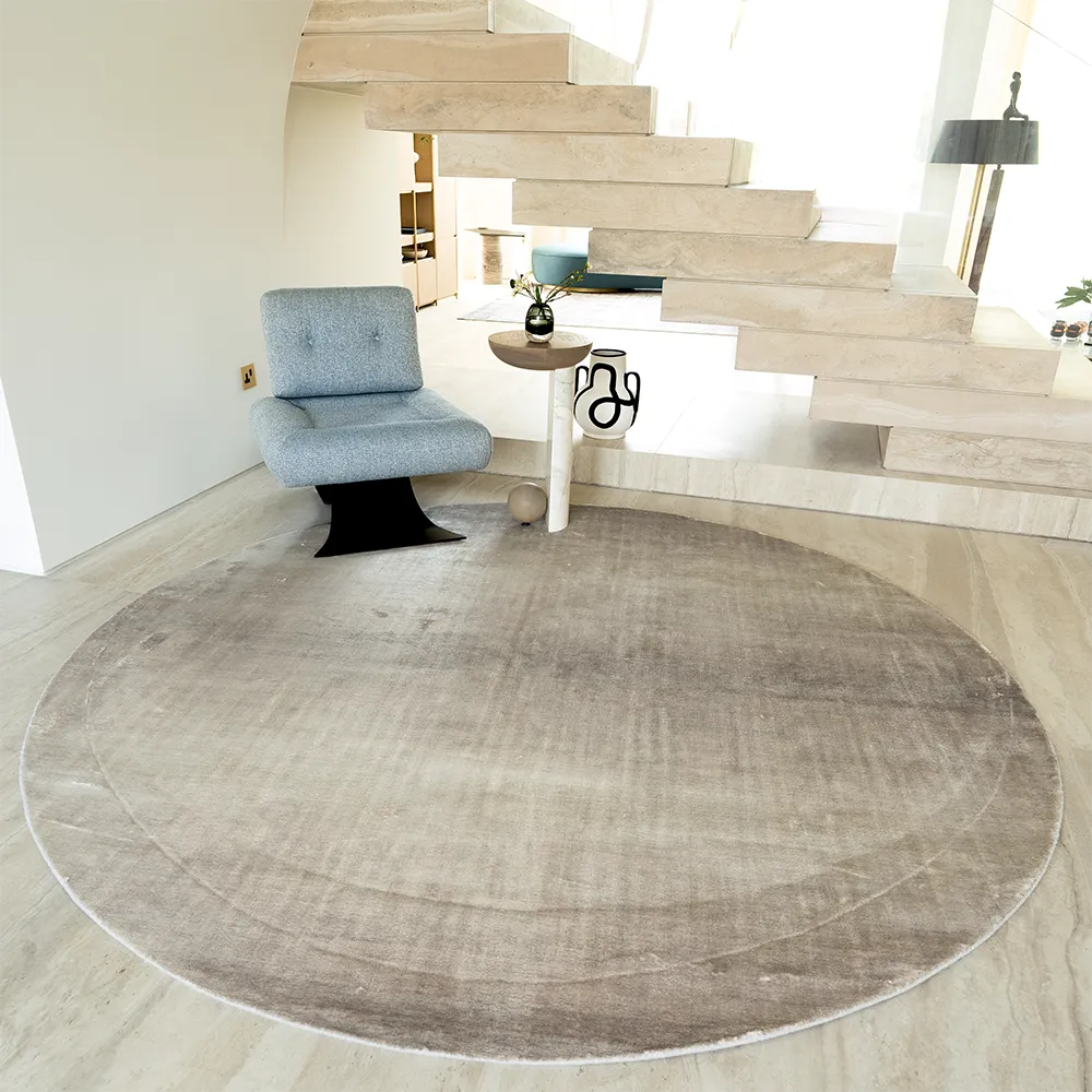 Scarlette Dune Round Carpet - Brown Grey Ombre Effect Carpet| Knot Home